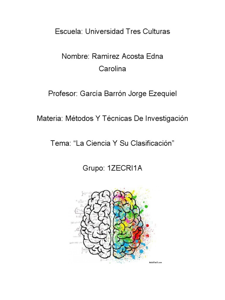 La Ciencia y Su Clasificacion | PDF | Science | Ciencias Sociales