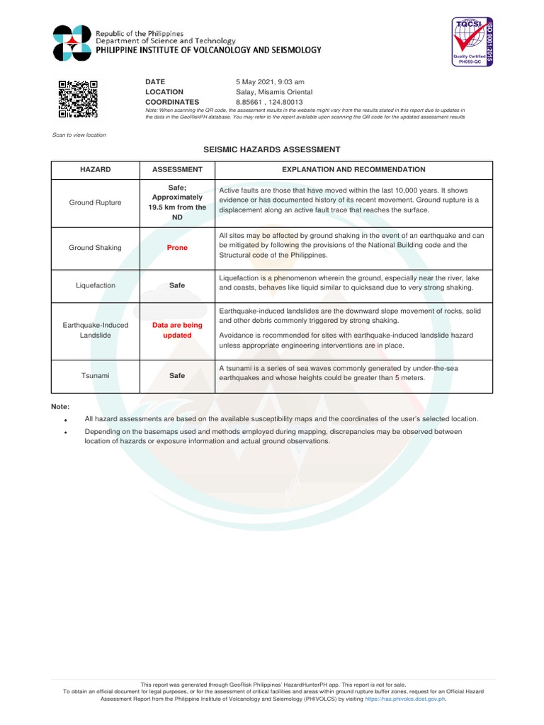Hazard Assessment Results - Proposed Slaughter House Project | PDF ...