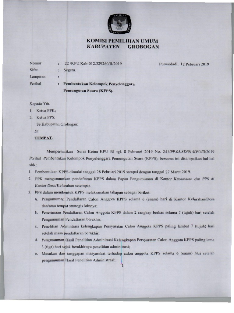 Pembentukan kpps-2 | PDF | Pengelolaan Keuangan & Uang | Ilmu Sosial