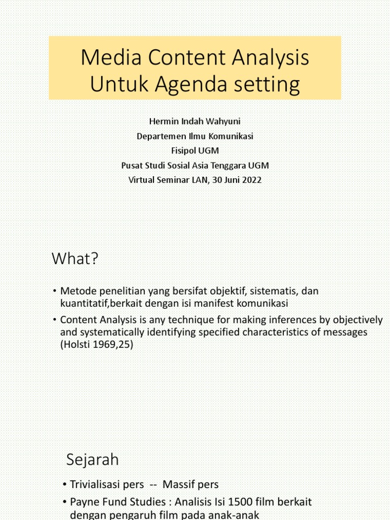 Media Content Analysis Untuk Agenda Setting | PDF | Data Analysis ... Media Content Analysis Untuk Agenda Setting | PDF | Data Analysis ...