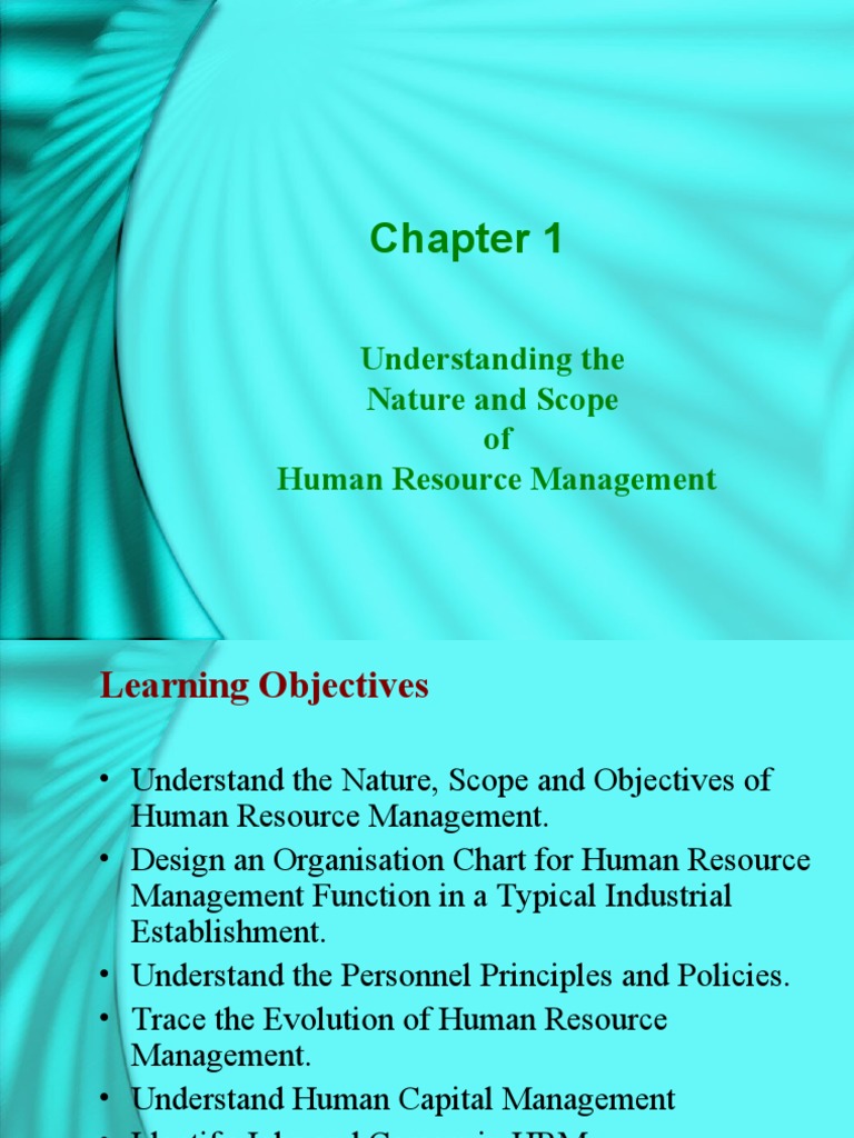 Understanding The Nature and Scope of Human Resource Management | PDF ...