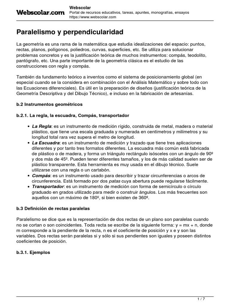 Paralelismo y Perpendicularidad | PDF | Geometría | Perpendicular