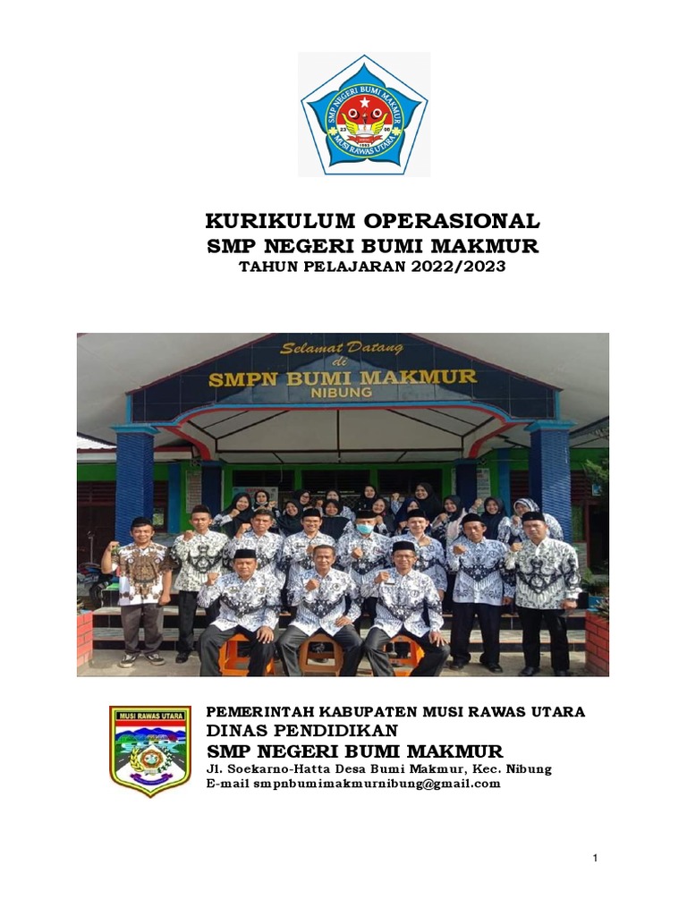 Kurikulum Merdeka SMP Negeri Bumi Makmur 2022-2023 | PDF