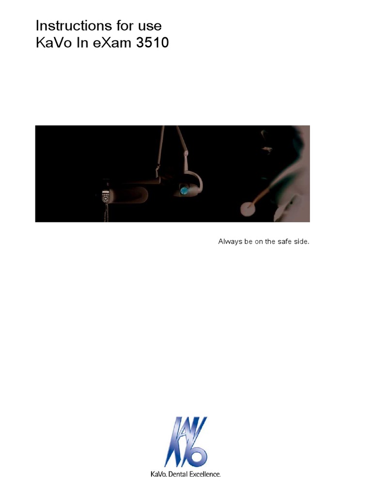 Kavo in Exam 3510 Digital X-Ray - User Manual | PDF | Film Speed | X Ray