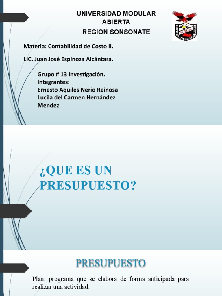 Presupuesto de Costo de Lo Vendido | PDF | Presupuesto | Costo