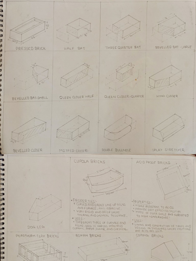 Pressed Brickk Half Bat: Three Quarter Bat Bevelled Bat Large | PDF ...