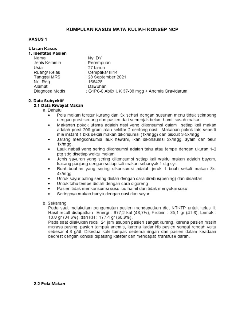 Studi Kasus Aj | PDF