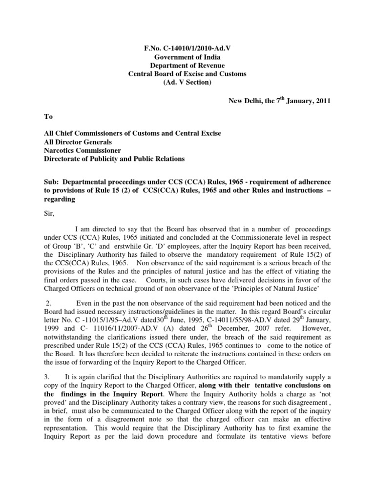 Guidelines for CCS (CCA) Inquiry Reports | PDF | Brief (Law) | Inquiry