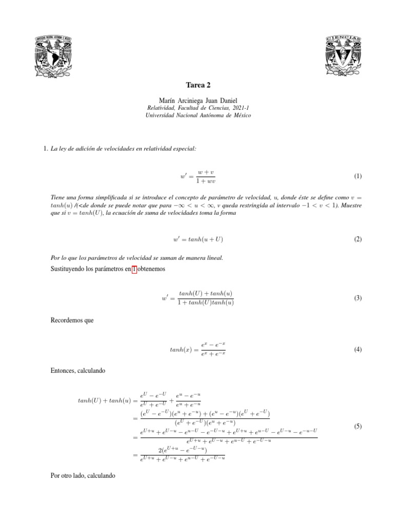 Ejercicios Rel 4 | PDF | Velocidad | Teoría de la relatividad