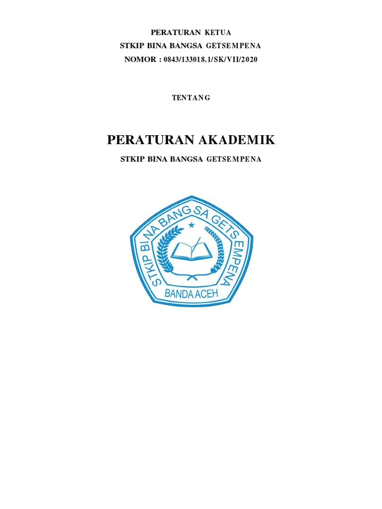 Peraturan Akademik STKIP Bina Bangsa 2020 | PDF | Karier & Perkembangan | Bisnis
