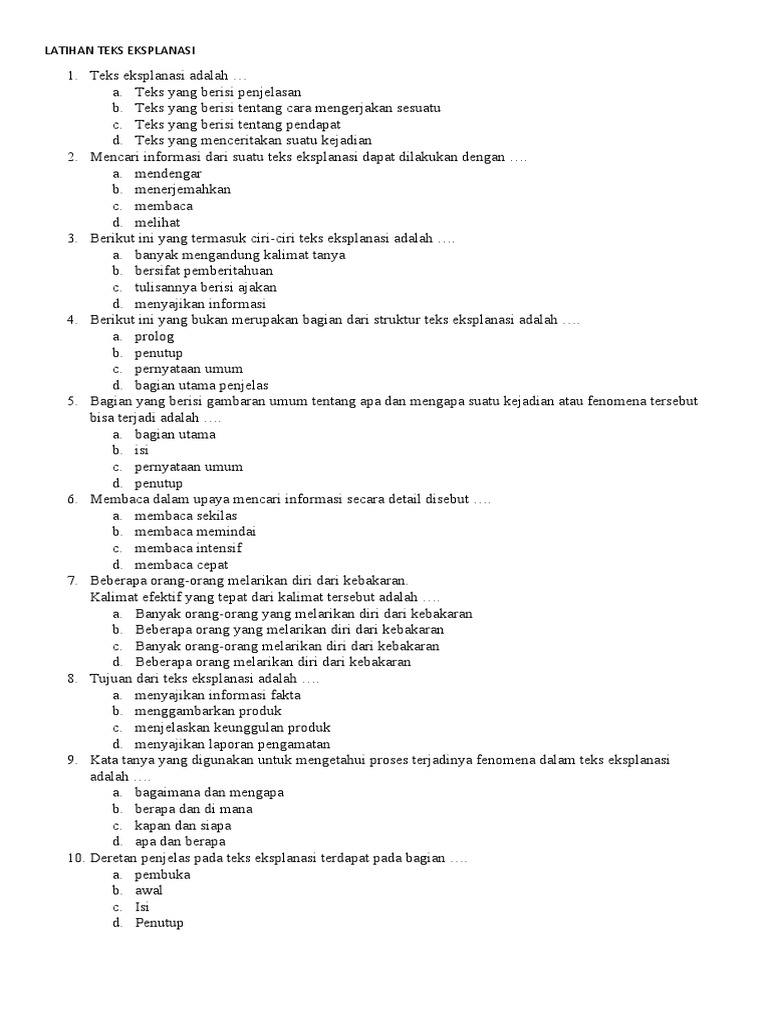 Latihan Teks Eksplanasi | PDF | Kajian Bahasa Asing | Komputer