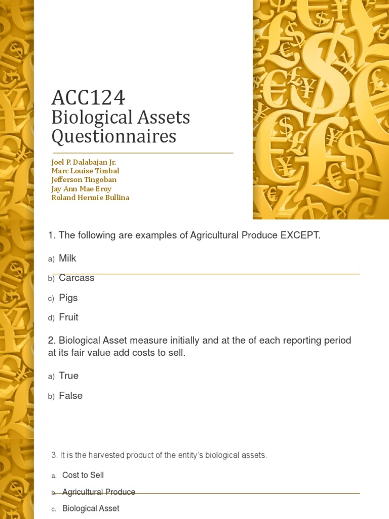 ACC124 - Questionnaire | PDF | Fair Value | Book Value