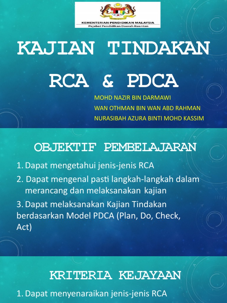 Kajian Tindakan Rca Dan Pdca | PDF