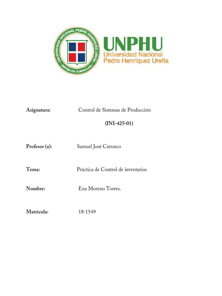 Practica Control de Inv. | PDF | Inventario | Economias