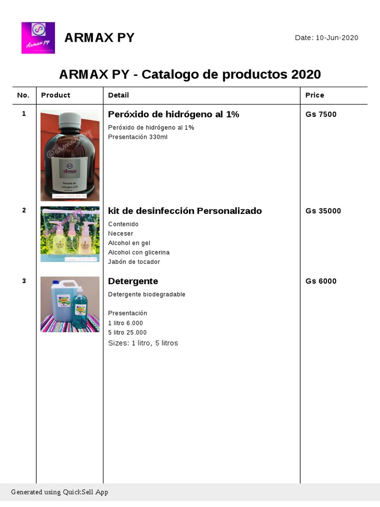 Armax Catálogo | PDF | Blanqueador | Jabón
