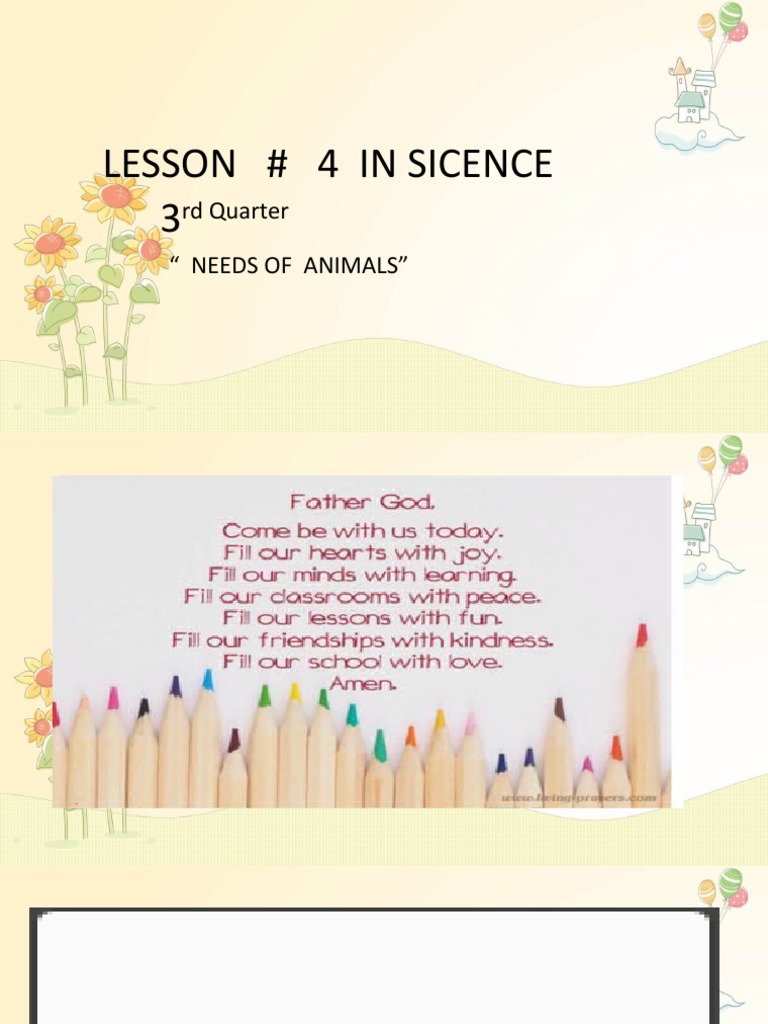 Animals Need Food, Water, Shelter and Care | PDF | Foods | Organisms