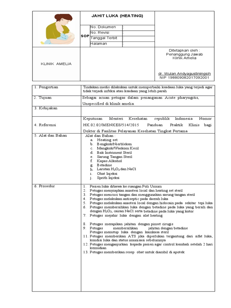 Prosedur Jahit Luka dengan Heating | PDF
