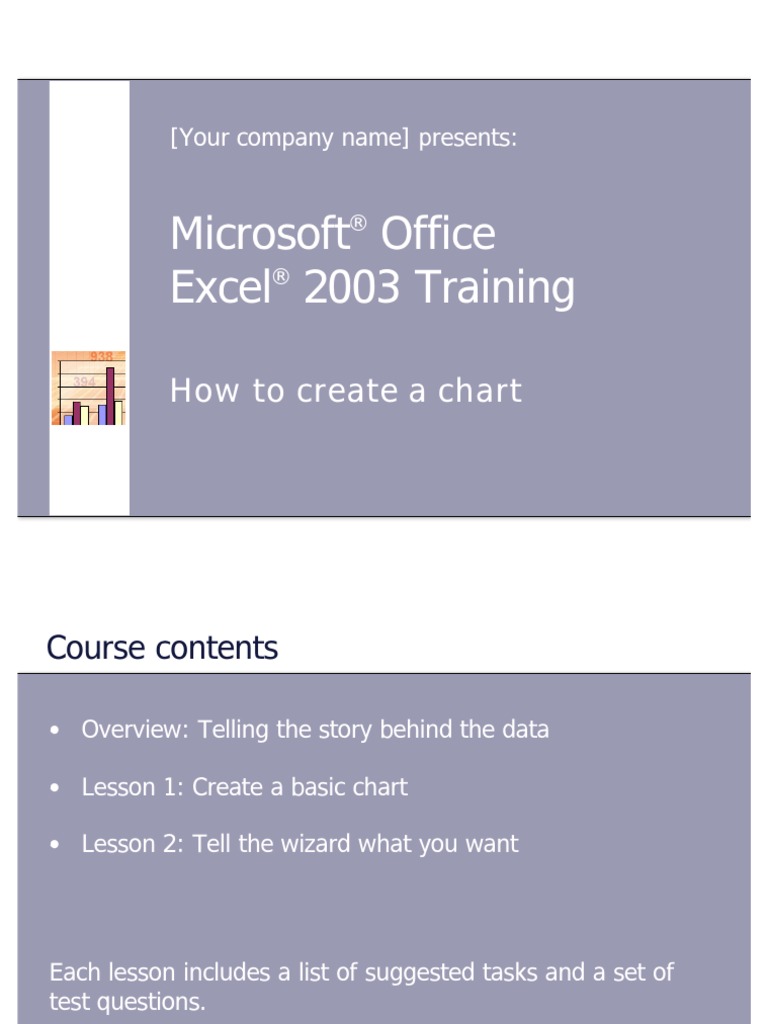 Microsoft Office 2003 | PDF | Chart | Microsoft Excel