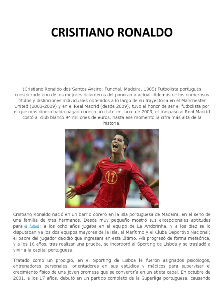 Cristiano Ronaldo | PDF | Manchester United FC | Lionel Messi