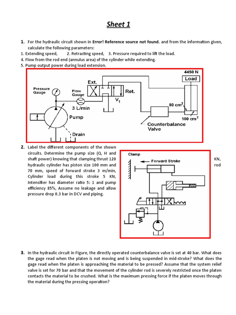 Hydarulic Sheets | PDF | Pump | Valve