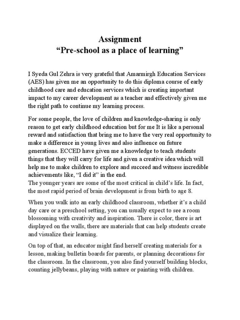 Book 1 Assignment - Sun Batch - Syed Gul Zahara | PDF | Preschool ...