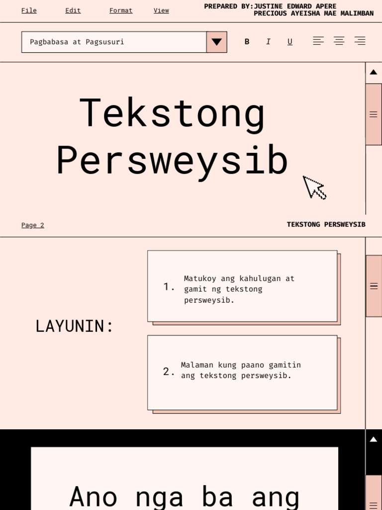 Tekstong Persweysib | PDF
