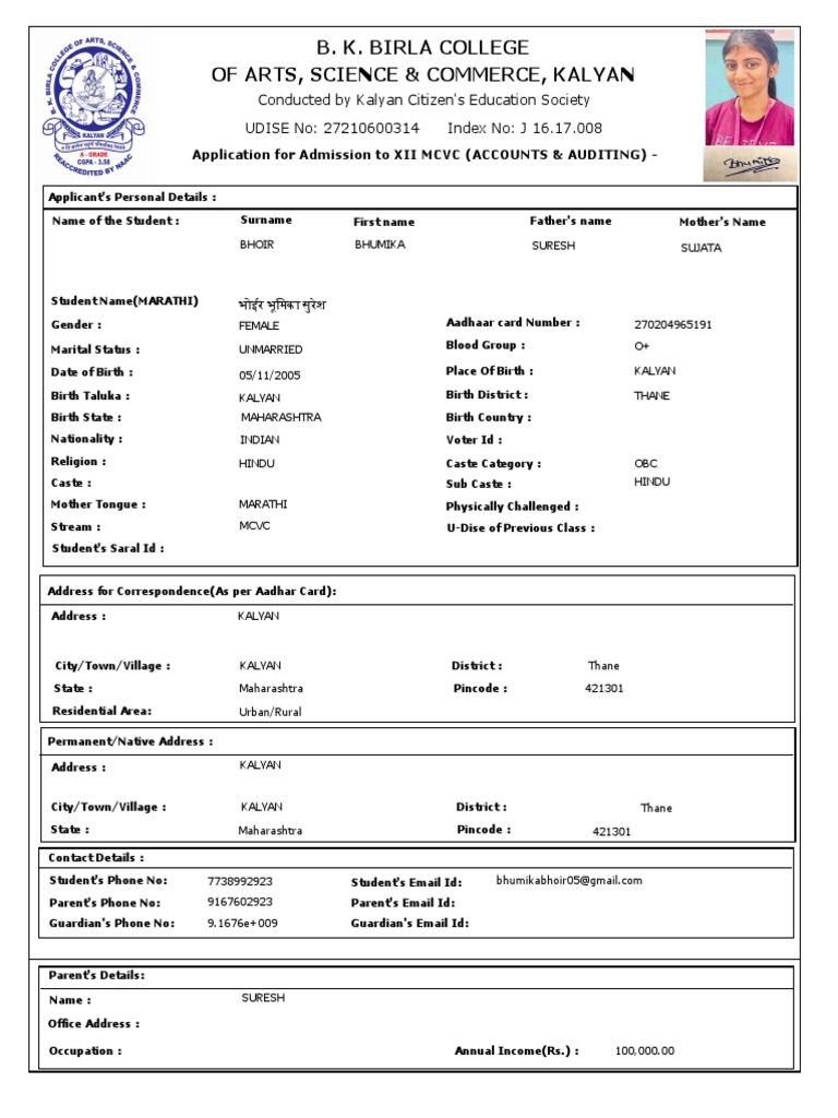 B. K. Birla College of Arts, Science & Commerce, Kalyan | PDF