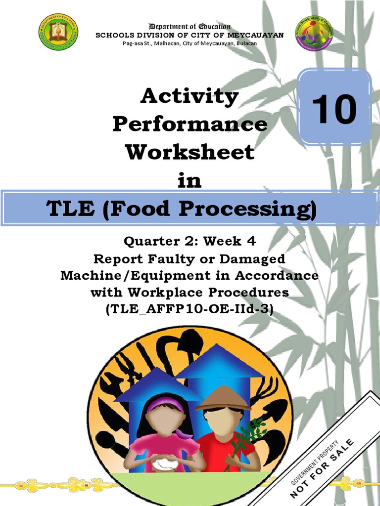 TLE Food Processing Safety Guide | PDF | First Aid