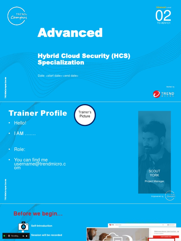 TRENDsCampus ADVANCED Hybrid Cloud Security Deck V5 | PDF | Security | Computer Security
