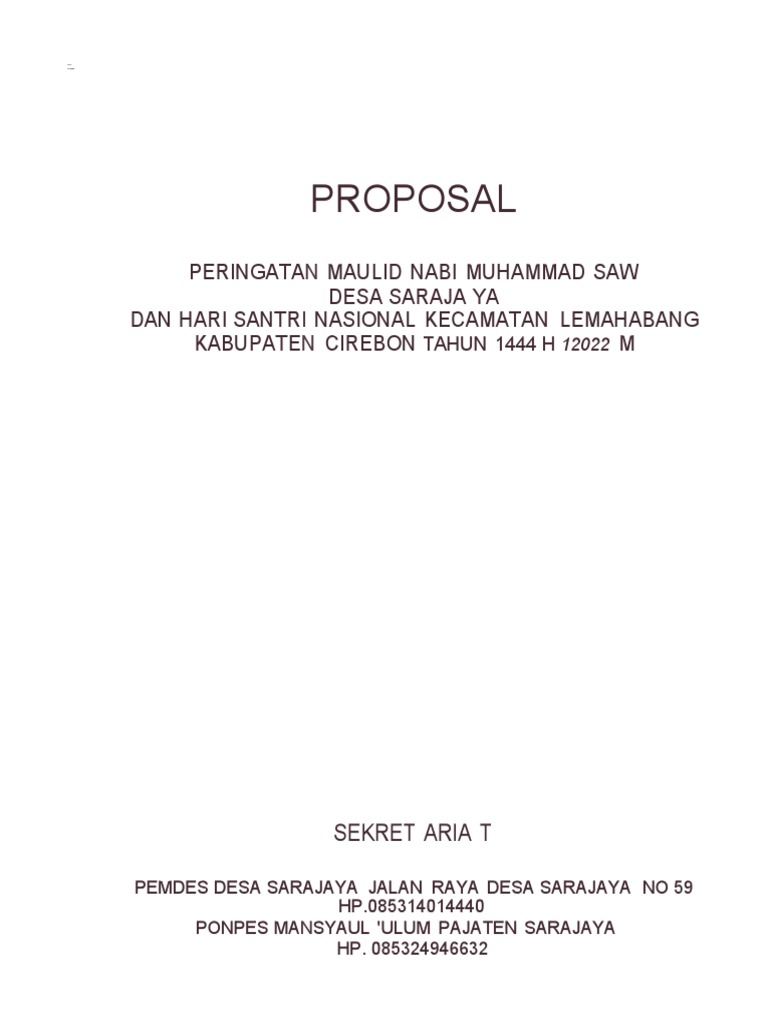 Proposal MLD HSN 2022 | PDF