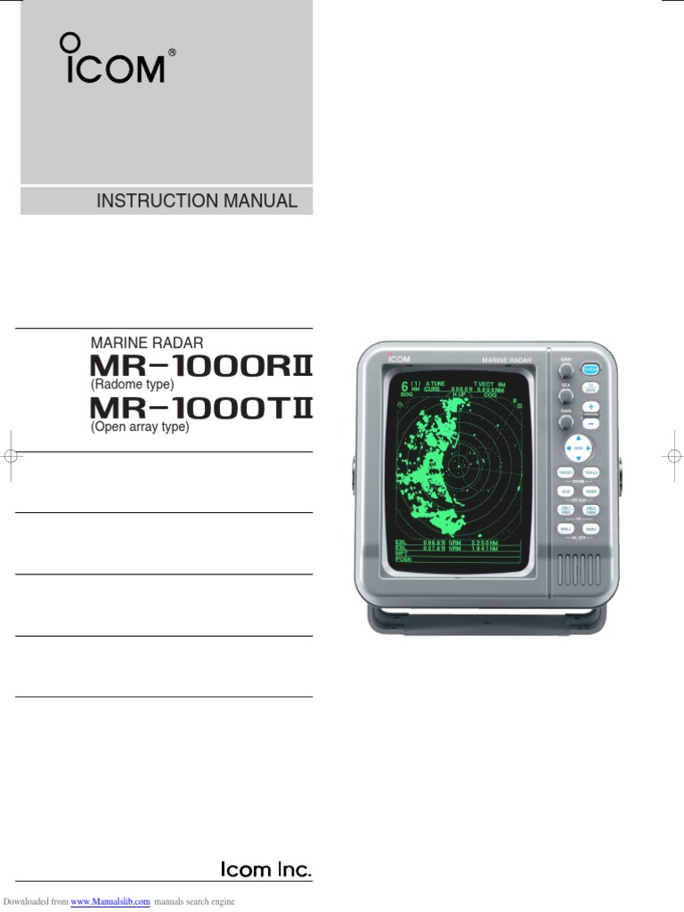 MR-1000R™ MR-1000T™: Instruction Manual | PDF | High Voltage | Radar