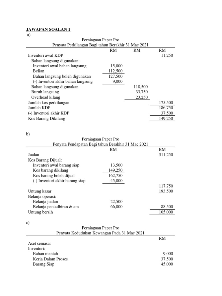 Cadangan Jawapan Tutorial 6 Sem 1 Sesi 20212022 | PDF