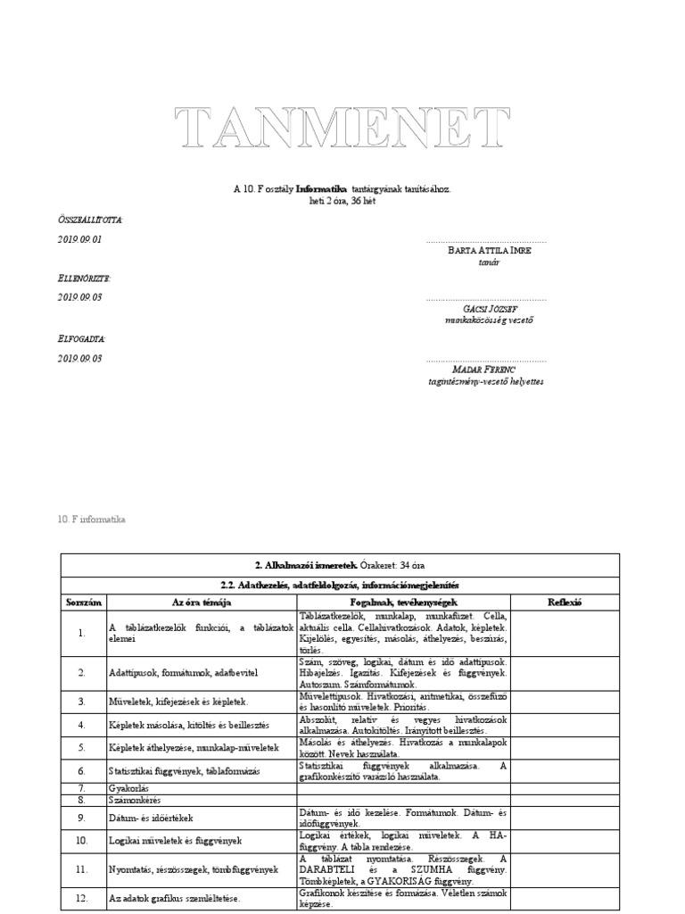 10.F - Informatika - Barta Attila | PDF