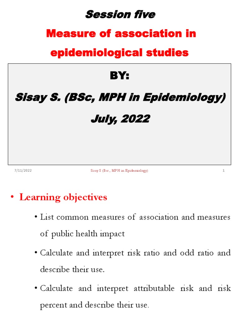 Measures of Association | PDF | Epidemiology | Relative Risk