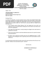 Letter of Intent To TRANSFER | PDF