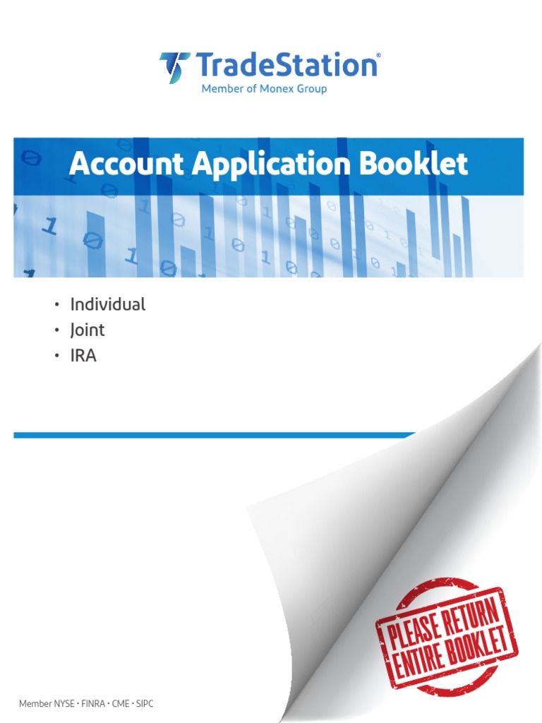 Account Application Booklet for TradeStation Securities | PDF | Futures ...