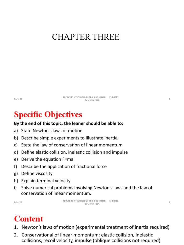 Newton's Laws of Motion. | PDF | Force | Collision
