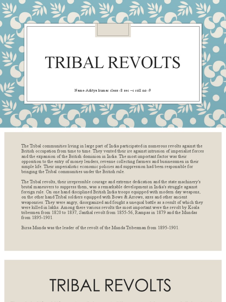 Tribal revolts | PDF