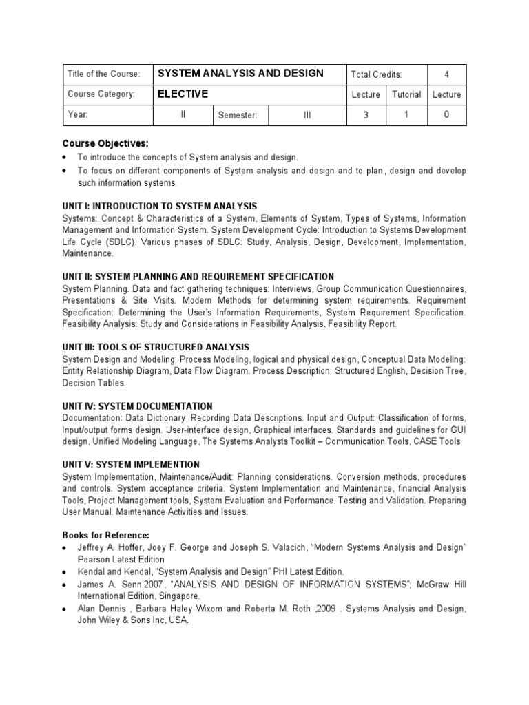 System Analysis and Design | Download Free PDF | System | Computing