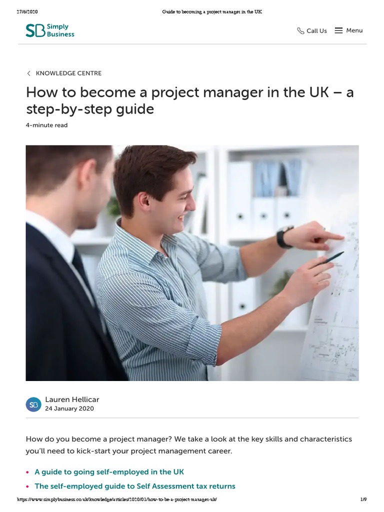 Guide To Becoming A Project Manager in The UK | PDF | Project ...