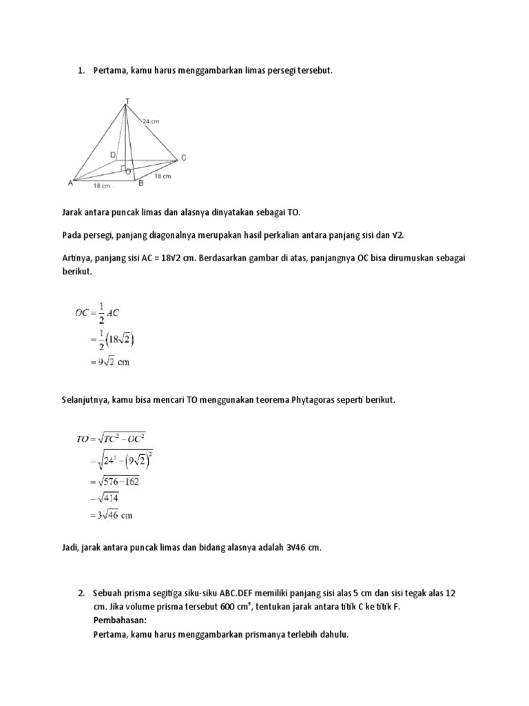 Soal Dimensi 3 | PDF | Metode & Bahan Ajar
