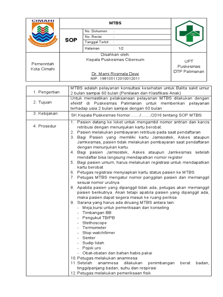 Sop Mtbs Dan Alur | PDF