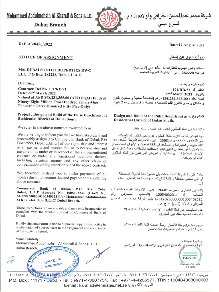 Notice of Assignment | PDF