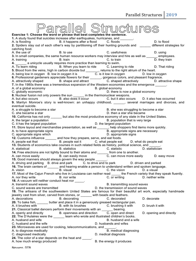 Parallel Structures: Nguyen, DTB | PDF