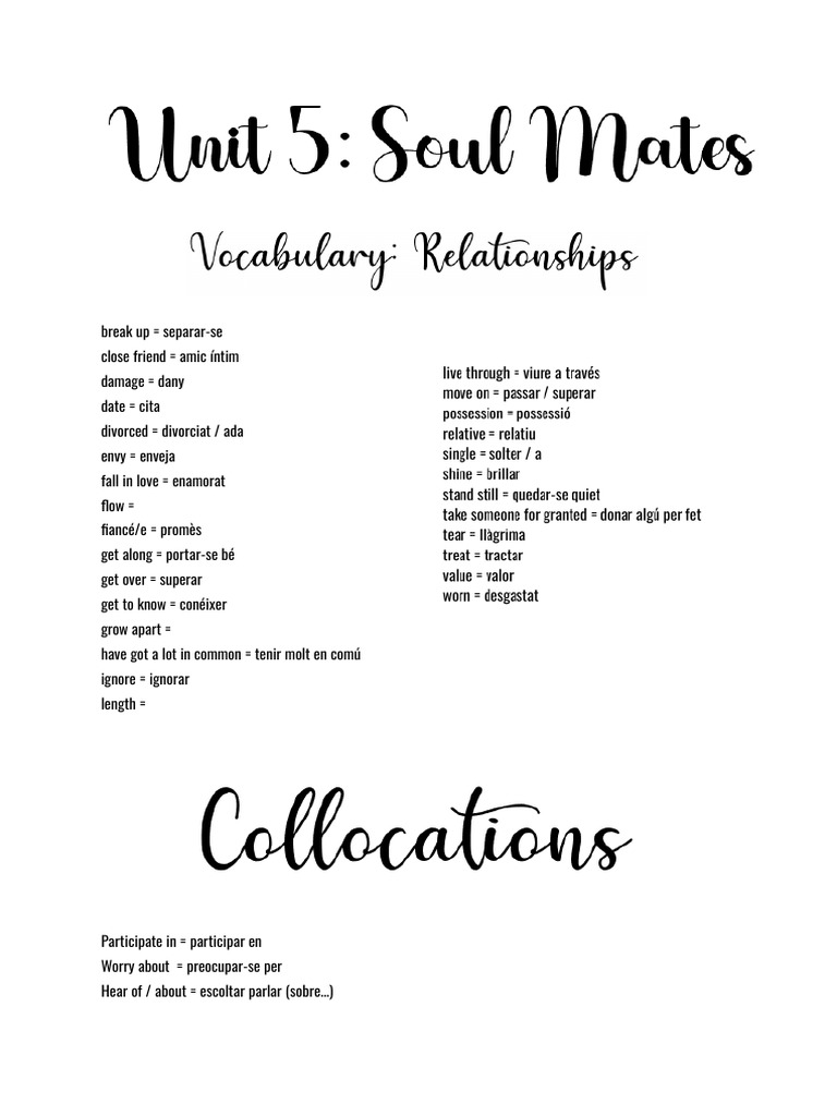 Unit 5 - Soul Mates Dosier | PDF