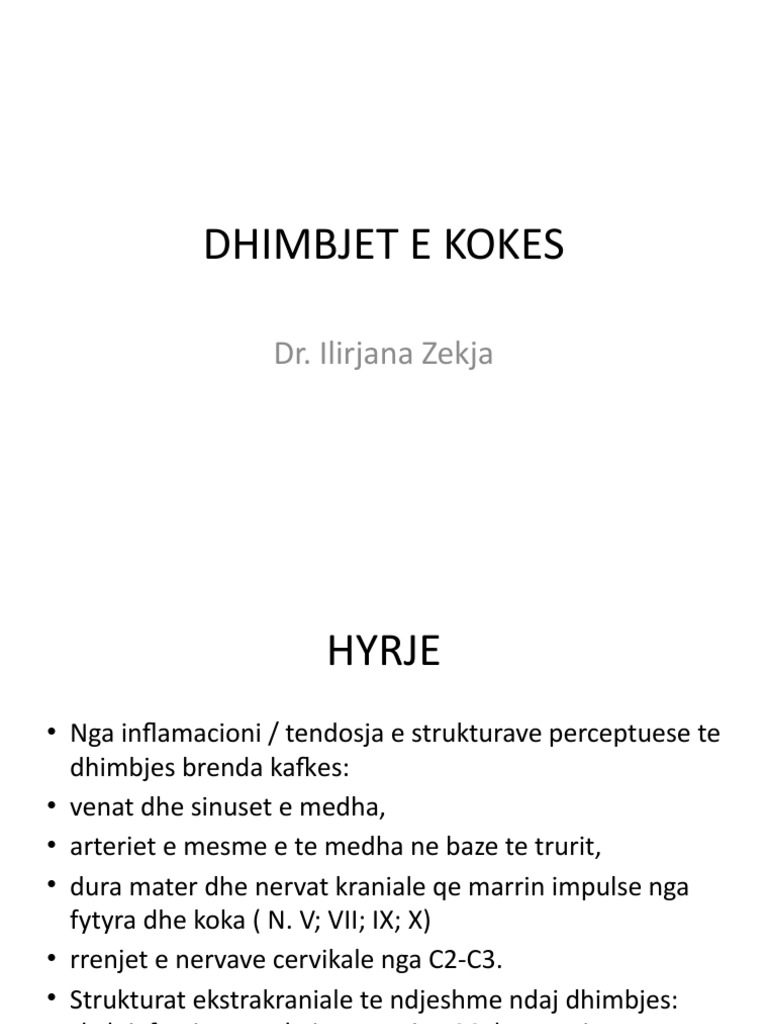 Leksion5 - Dhimbjet e Kokes | PDF