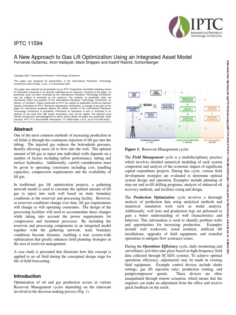 Iptc-11594-Ms A New Approach To Gas Lift Optimization Using An ...