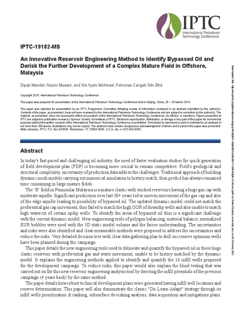 Iptc-19182-Ms An Innovative Reservoir Engineering Method To Identify ...