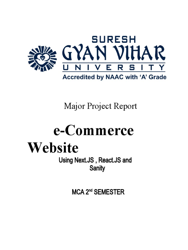 E-Commerce Website: Major Project Report | Download Free PDF | Java Script | Computing