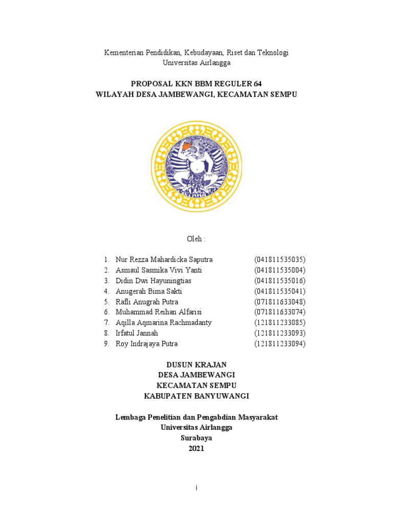 40 - PROPOSAL - JAMBEWANGI (1) (3) Fixx | PDF